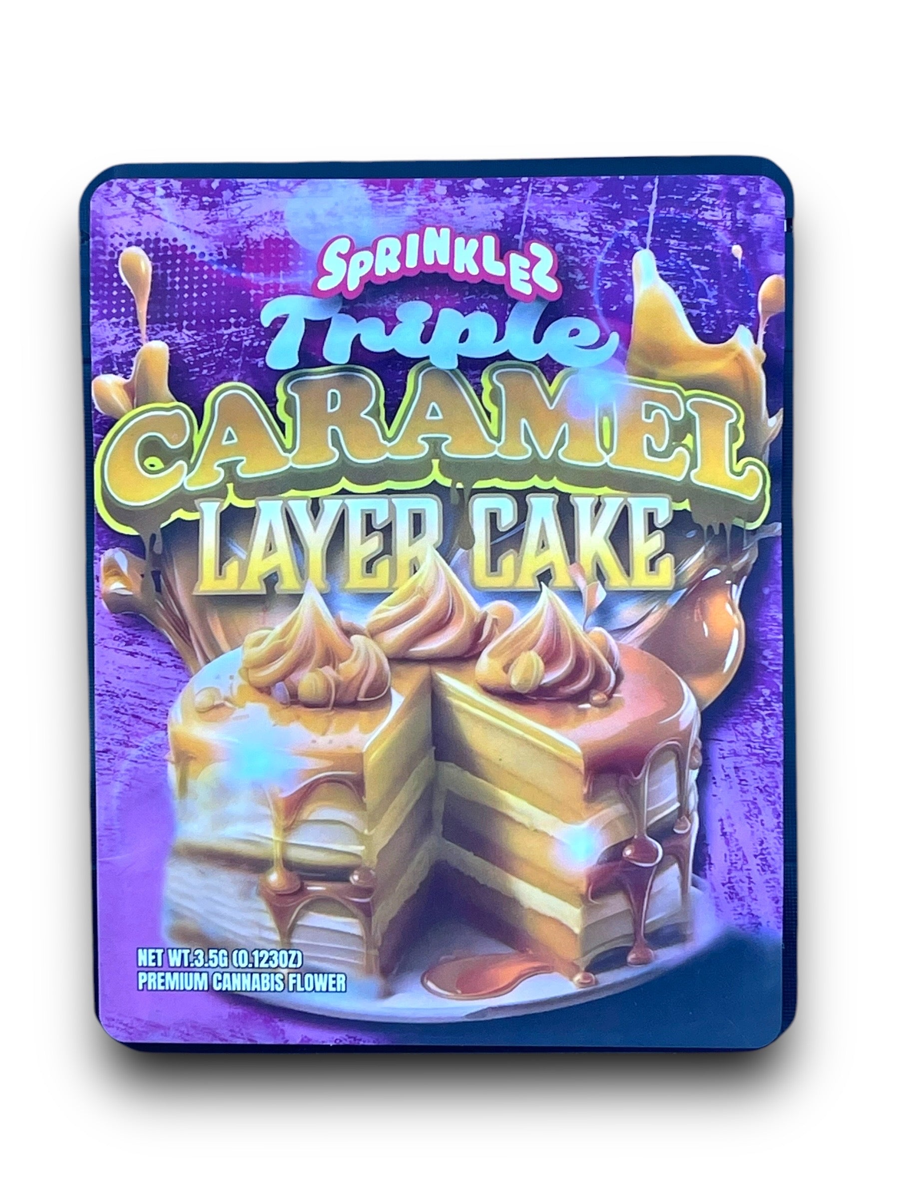 Triple Caramel Layer Cake (Soft Sticker) Mylar Bag 3.5 Grams – Mr Mylars
